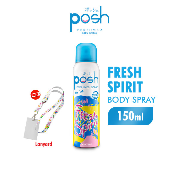 Jual Posh Spray Cologne Fresh Spirit Botol 150 ml Free Lanyard | Shopee ...
