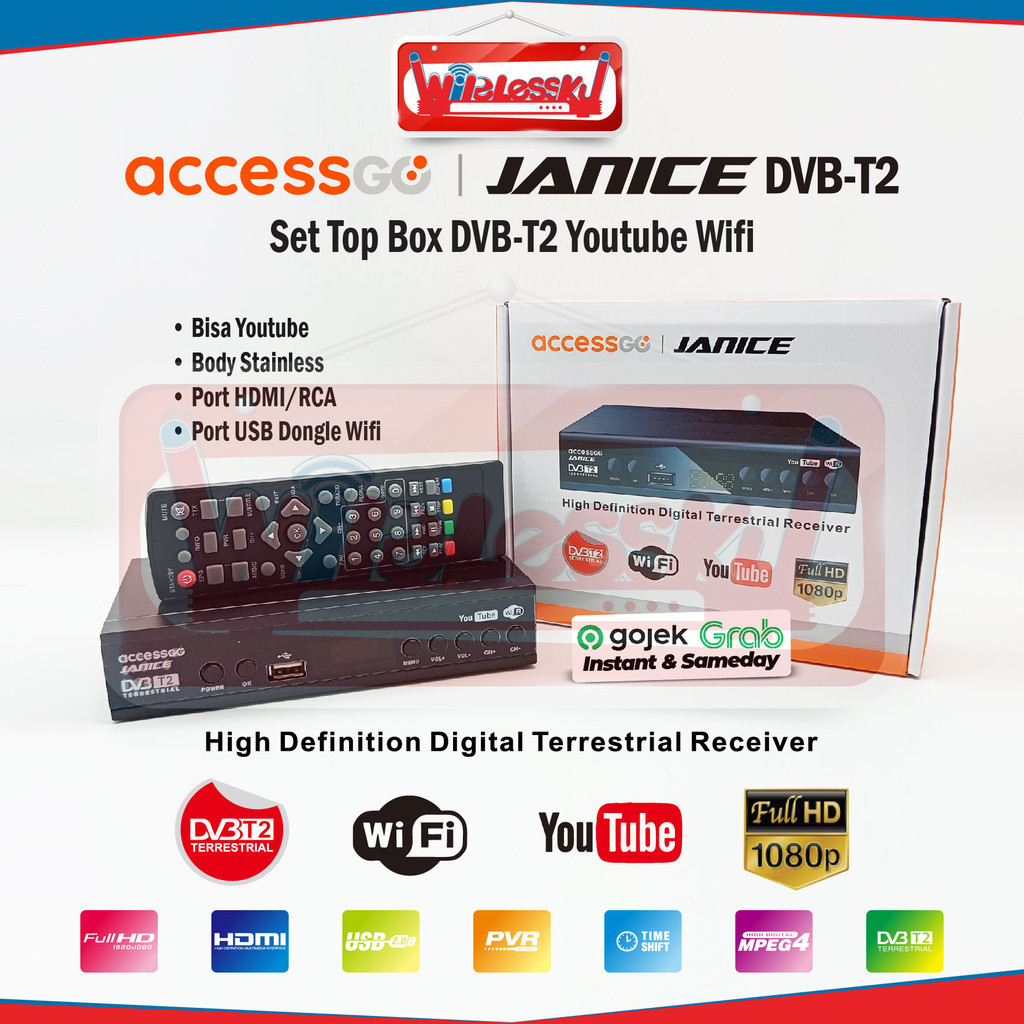 Jual Accessgo STB Janice set top box penerima siaran TV Digital | Shopee Indonesia