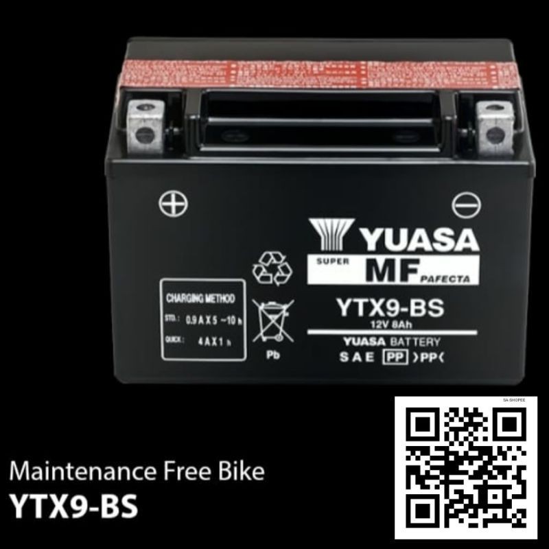 Jual Accu / Aki Motor Yuasa Mf Ytx9-bs (HANYA UNTUK PENGIRIMAN PULAU JAWA) | Shopee Indonesia