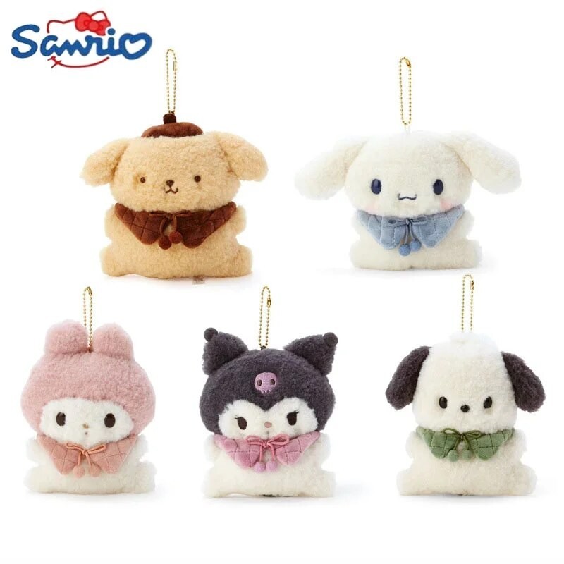 Jual Kawaii Sanrio Plush Keychain Kuromi My Melody Doll Keychains Anime ...