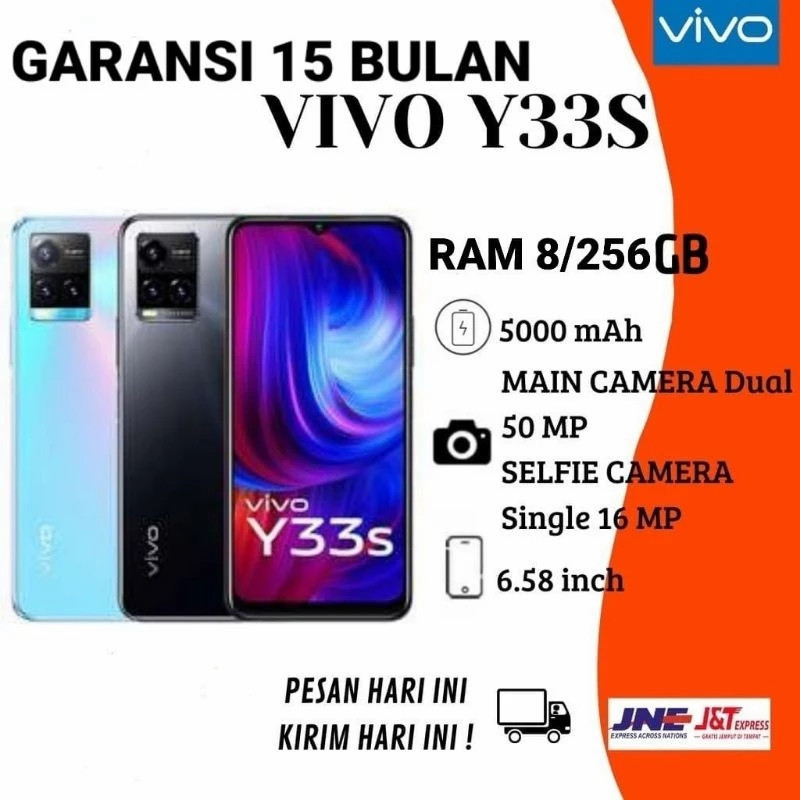 Jual VIVO Y33S 8+256GB/HP MURAH/Fullset /dengan AI Triple Camera ...