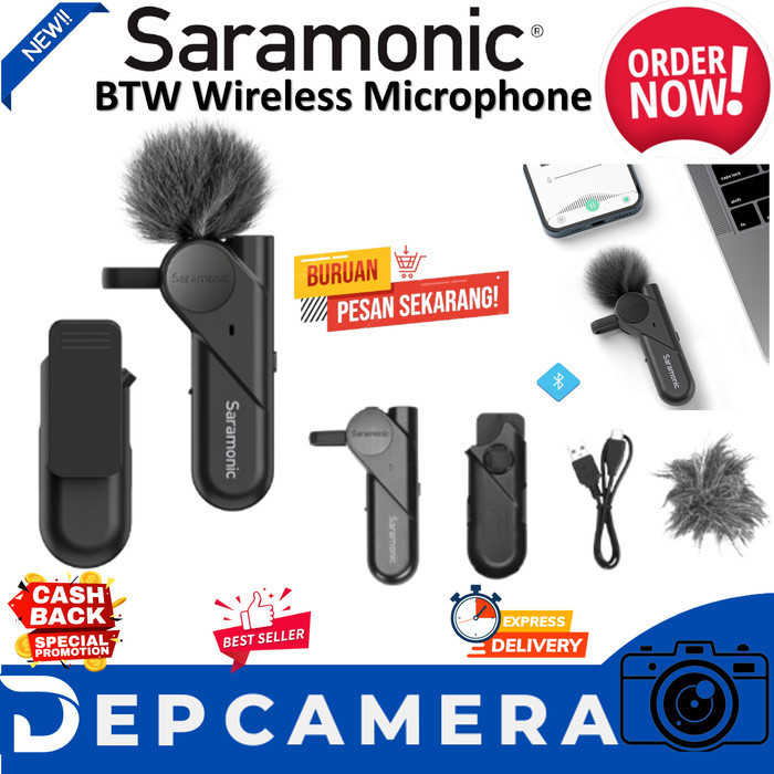 Jual Saramonic BTW Wireless Bluetooth Clip-On Microphone | Shopee Indonesia