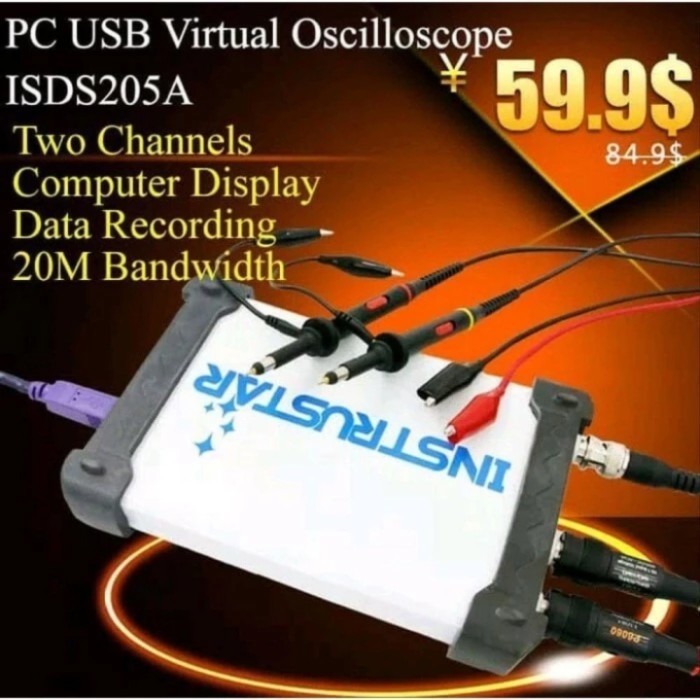 Jual PC Oscilloscope Digital Intrustar Osiloskop ISDS205A USB Osciloscope | Shopee Indonesia