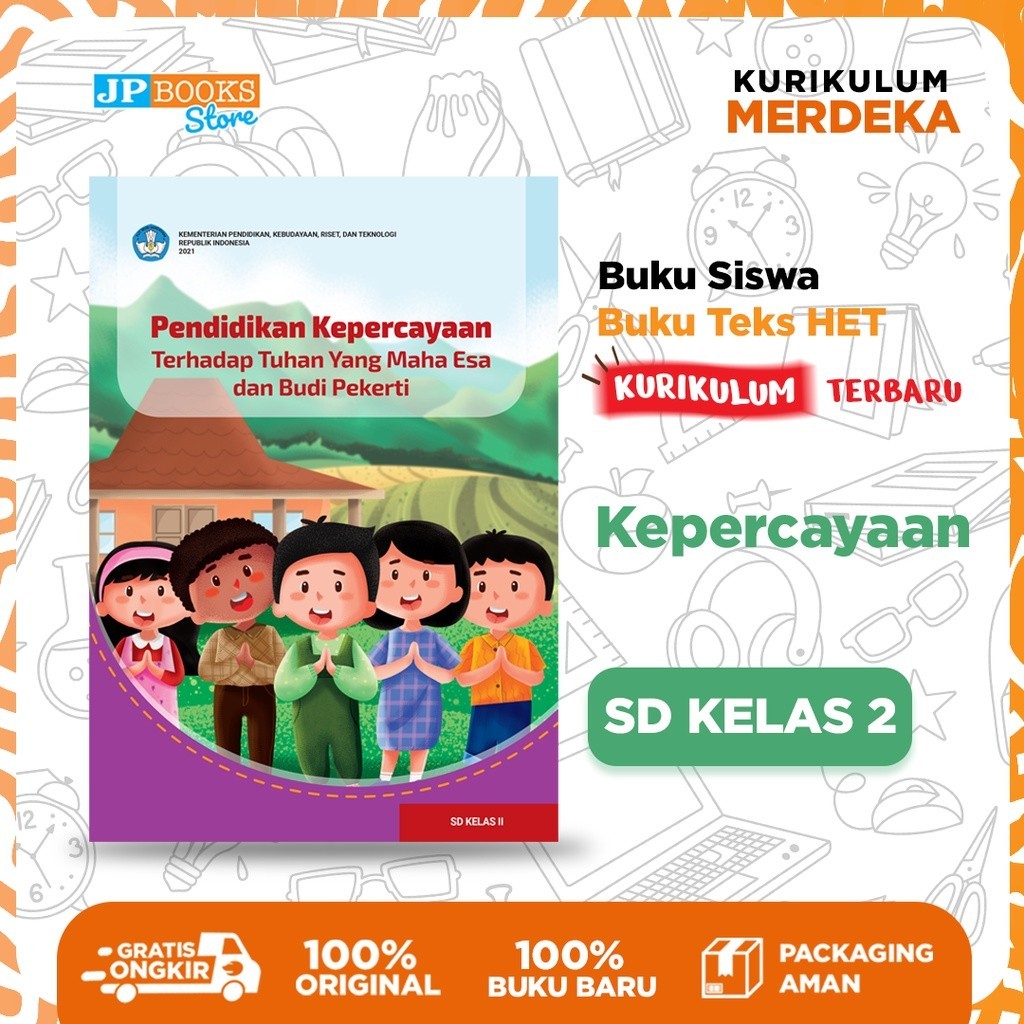 Jual JP Books – (KURIKULUM TERBARU) Buku Siswa / Buku Teks HET Kurmer Sekolah Kepercayaan SD ...