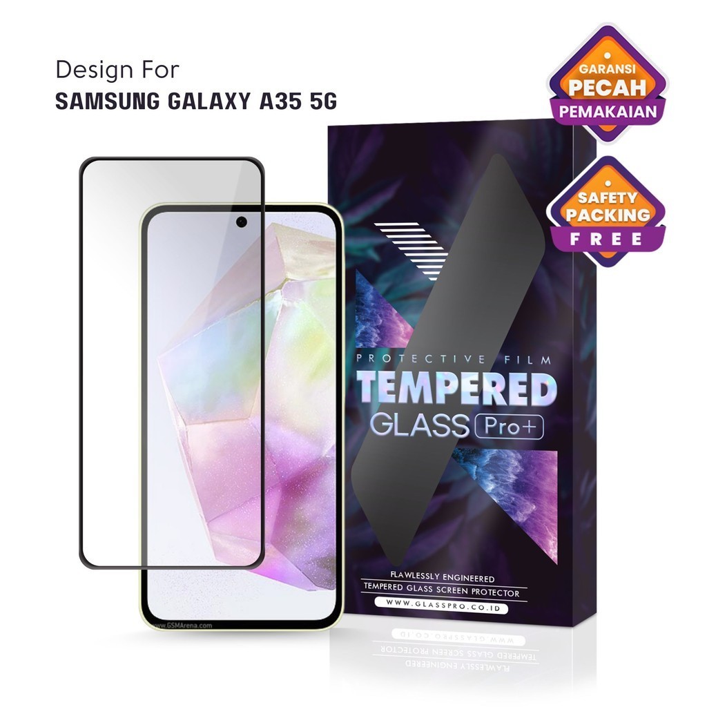 Jual Premium Tempered Glass Samsung Galaxy A35 5G Full Cover - Anti ...
