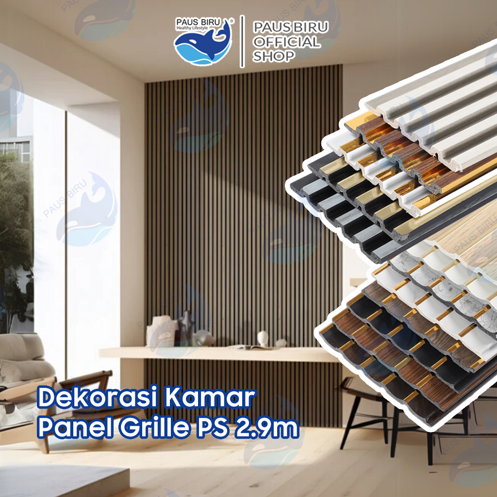 Jual Paus Biru - Wallpanel WPC (PREMIUM ) PS Foam Grille Panel Dinding ...