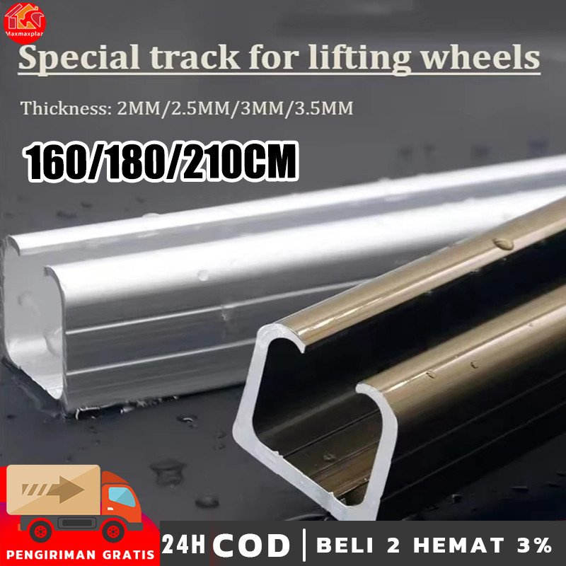 Jual 160cm/180cm/210cm/ Rel Pintu Sliding Gantung Galvanis Komplit Set Panjang Komplit Set Rel ...