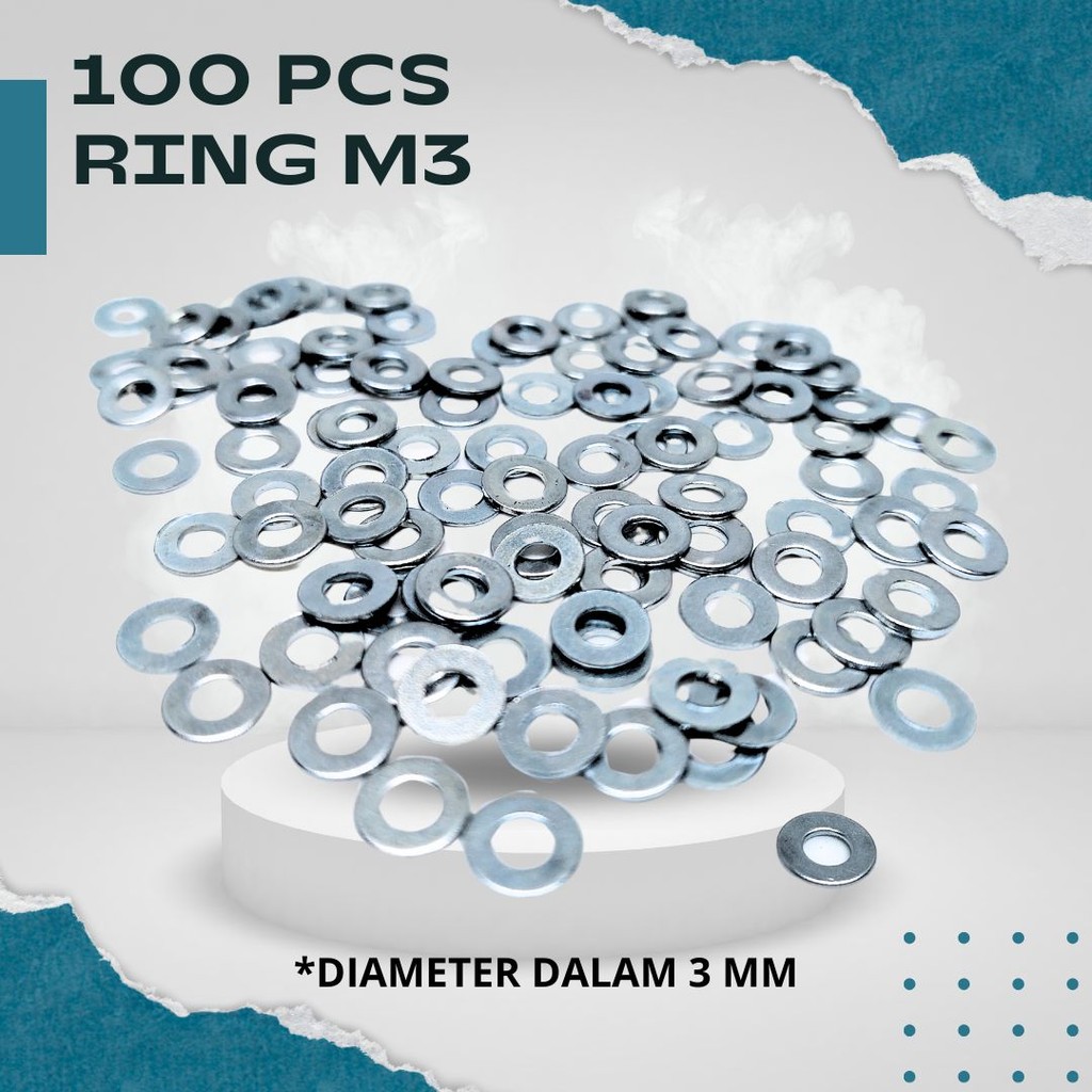 Jual Ring M3 Tebal 1mm – Paket 100 PCS untuk Baut & Transistor ...