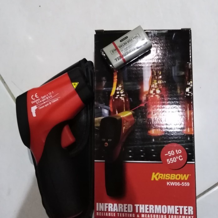 Jual TERMOMETER INFRARED KRISBOW 2 LASER -50 to 550 Celsius kw06-559 ...