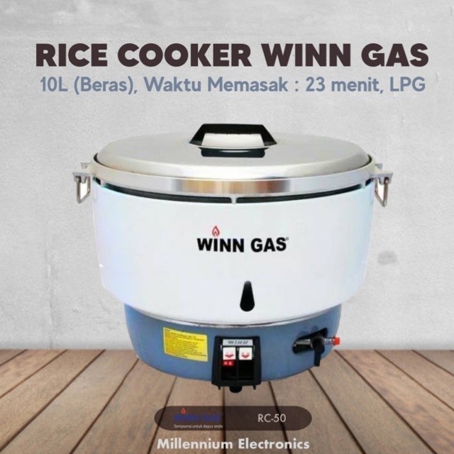 Jual Winn gas rice cooker RC-50 10L RC50 gas Lpg alam 10 L 10 Liter ...