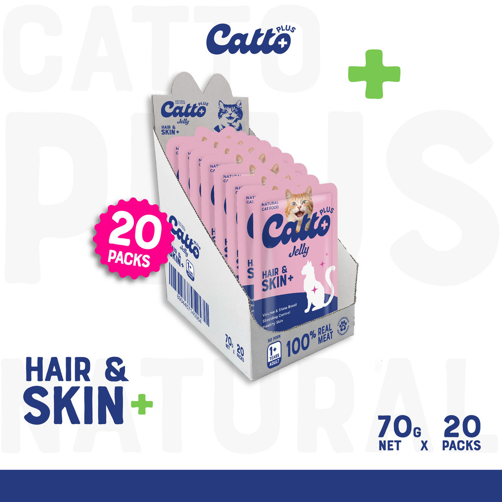 Jual Catto Plus Jelly - Box Catto Plus Jelly Hair & Skin+ 70gr x 20pcs ...
