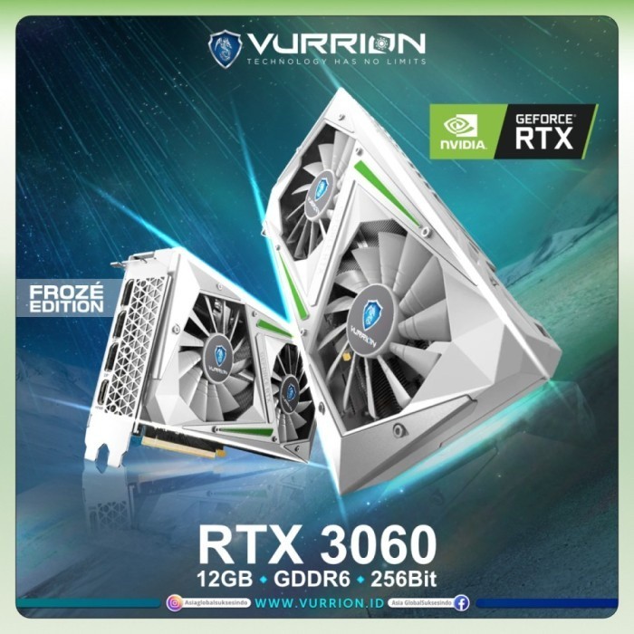 Jual VGA NVIDIA VURRION RTX 3060 12GB GDDR6 192 BIT | Shopee Indonesia
