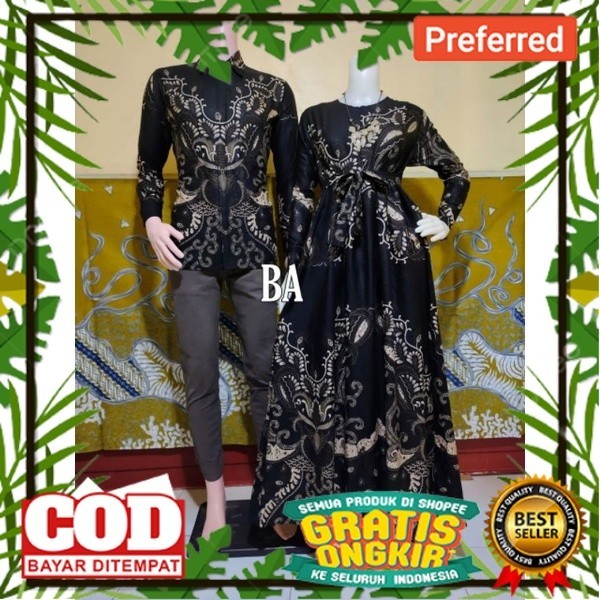 Jual batik gamis couple pasangan terbaru.baju batik couple pasangan ...