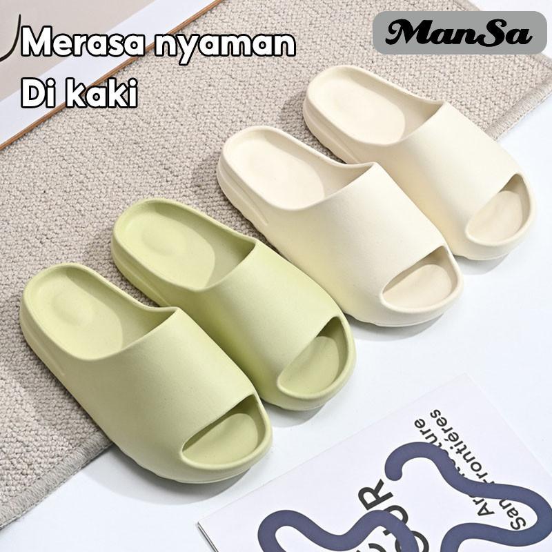 Jual 【ManSa】 Sendal Slop Sendal Selop Pria Sendal Karet Empuk Anti Slip ...