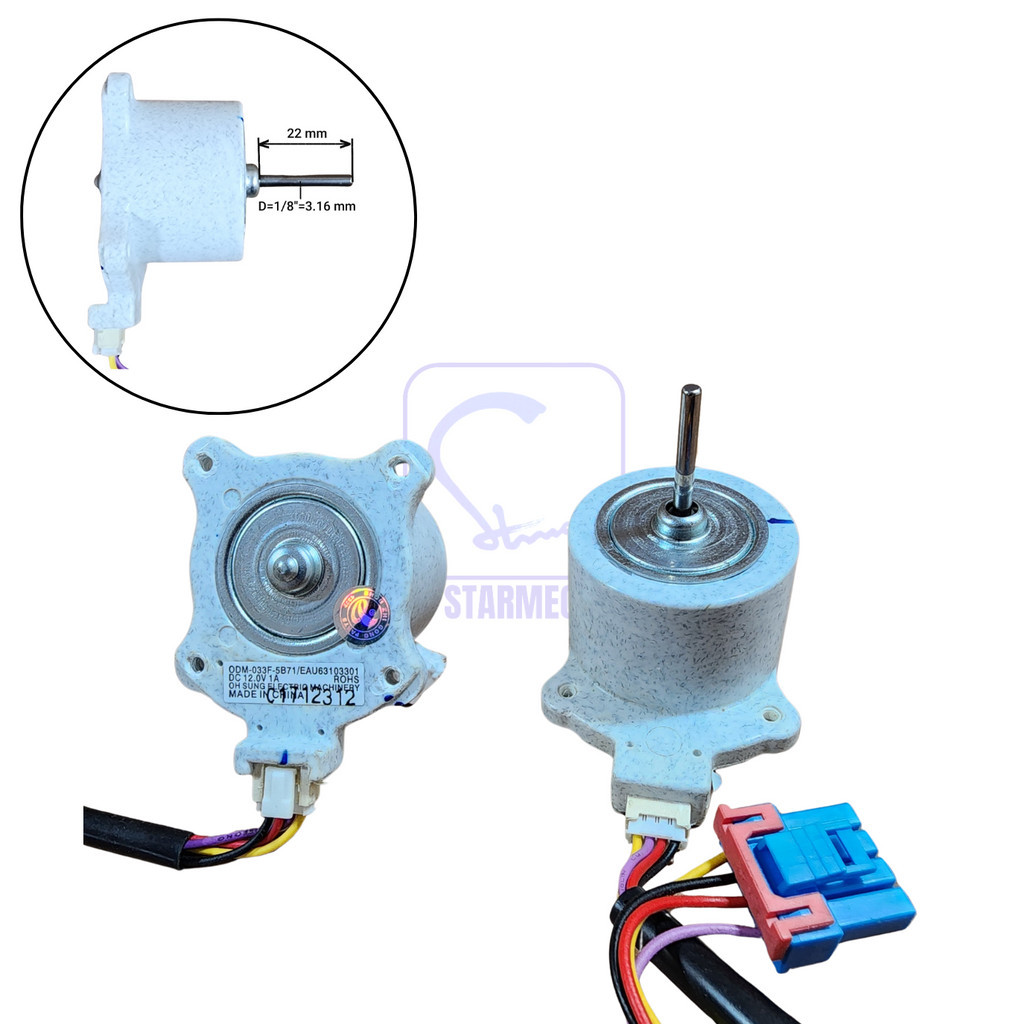 Jual Fan Motor Kulkas LG Inverter DC12V EAU63103301 4 kbl AS 2.2CM ...
