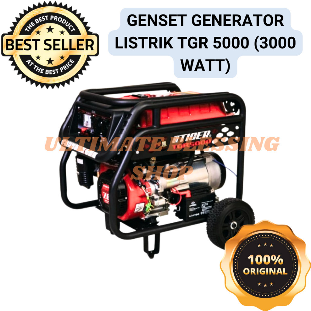 Jual GENSET GENERATOR LISTRIK TYPE TGR 5000 3000 WATT BENSIN PORTABLE ...
