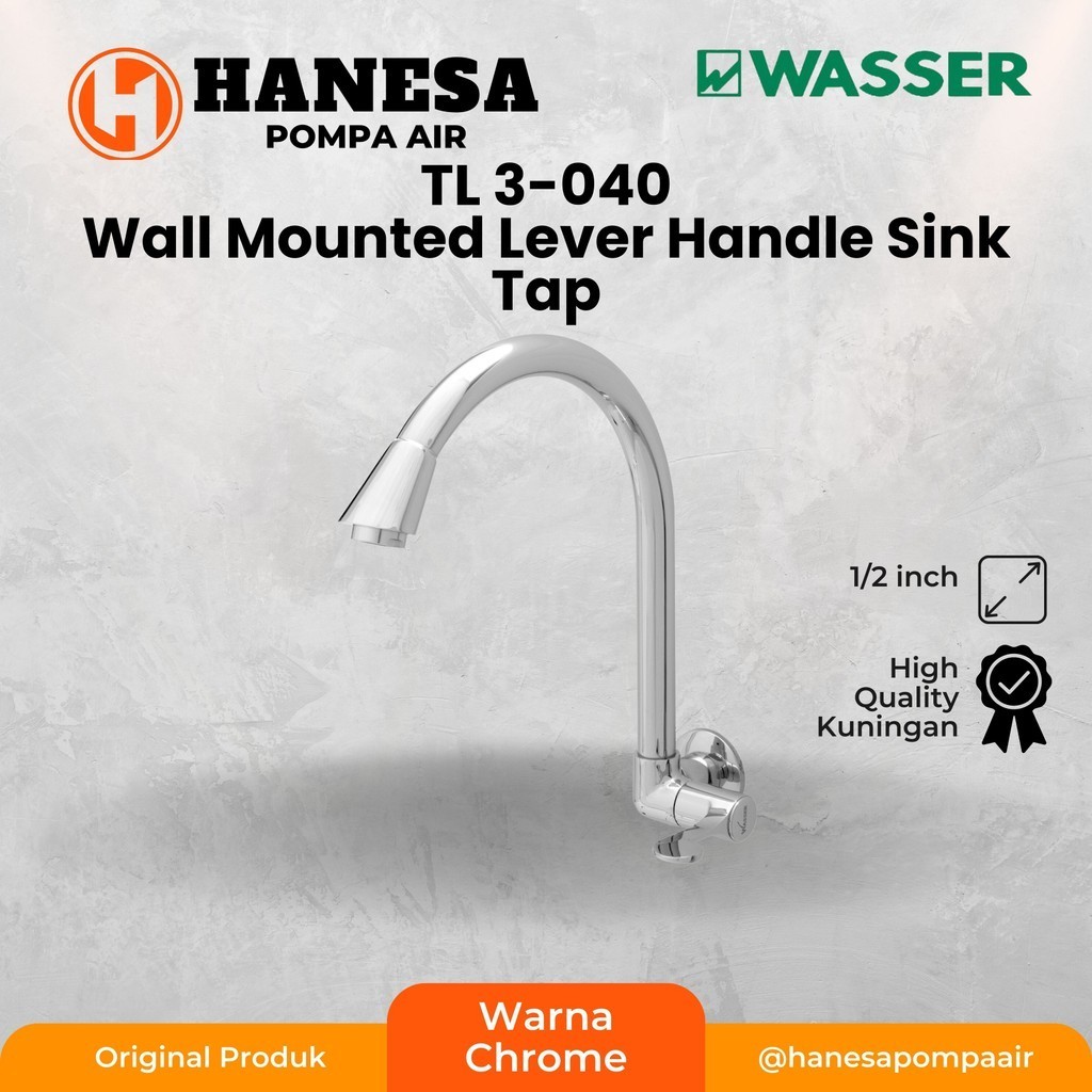 Jual WASSER TL3 - 040 (Wall Mounted Lever Handle Sink Tap) | Shopee ...