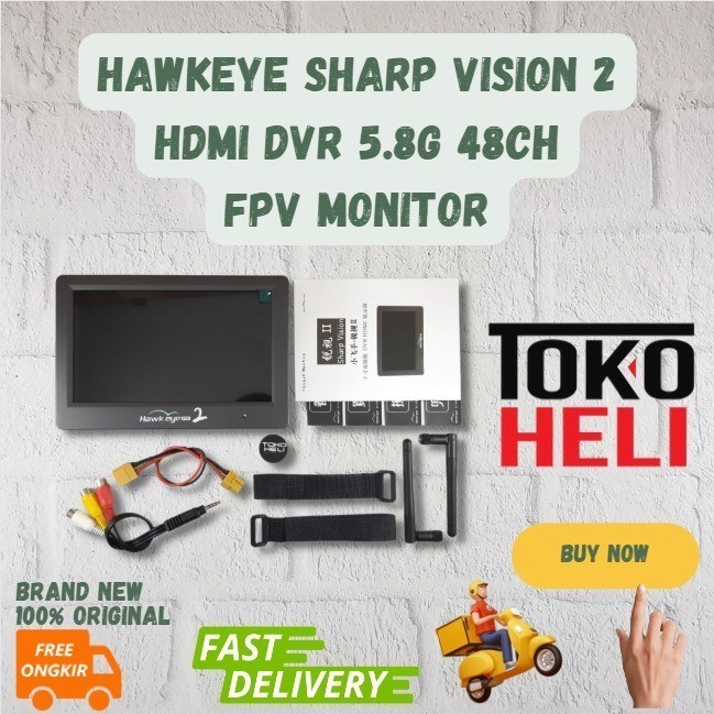 Jual Hawkeye Sharp Vision 2 HDMI DVR 5.8G 48CH FPV Monitor | Shopee Indonesia