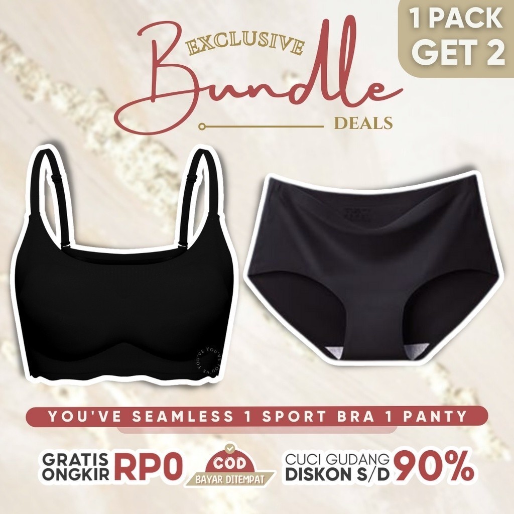 Jual YouHave EXCLUSIVE Paket Bundle Seamless Bra Panty Seamless Premium ...