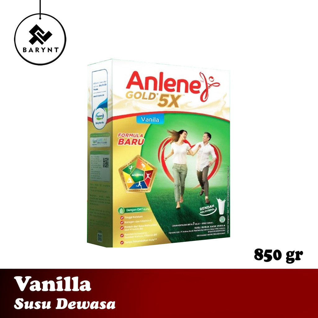 Jual Anlene Gold 5X Vanila 850g Susu Bubuk Dewasa Tulang & Sendi ...