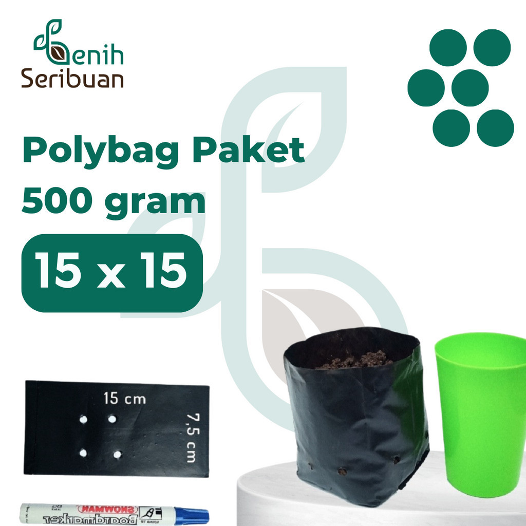 Jual 500 gram Polybag 15x15 Pot Plastik Polibag Tanaman Kecil Polibek ...