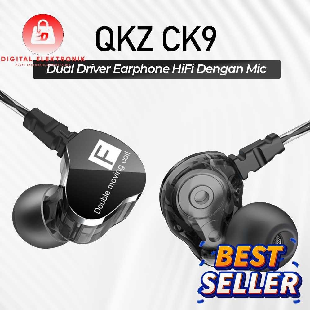 Jual QKZ Dual Driver Earphone HiFi Dengan Mic - QKZ-CK9 | Shopee Indonesia