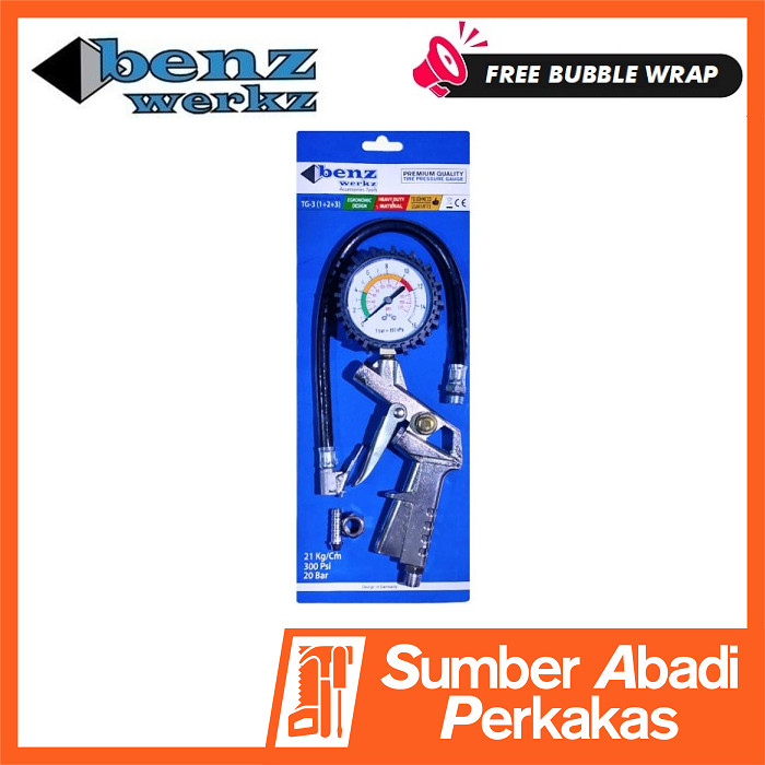 Jual BENZ Tire Inflating Gun TG-3 Inflator Air Pressure Isi Ukuran ...