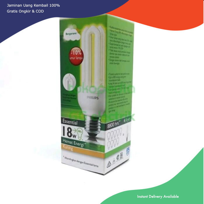 Jual Philips Essential 18W WW E27 220V Kuning | Shopee Indonesia