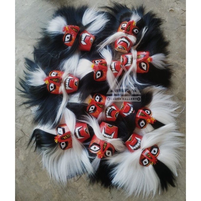 Jual Topeng Bujang Ganong/Ganongan rambut Sapi/Ganongan Sintetis ...