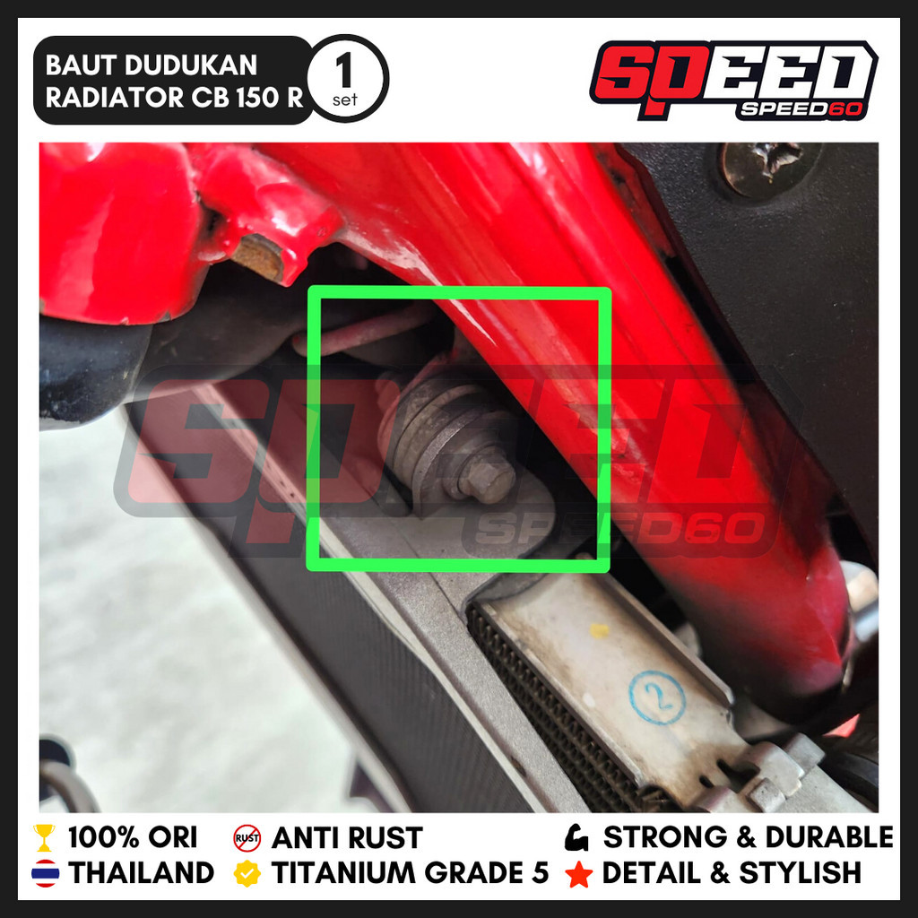 Jual Titanium Probolt Baut Dudukan Radiator Honda CB 150 R Grade 5 King ...