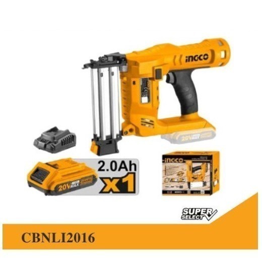 Jual Mesin Paku Tembak Nailer Gun Cordless Brad INGCO CBNLI2016 | Shopee Indonesia