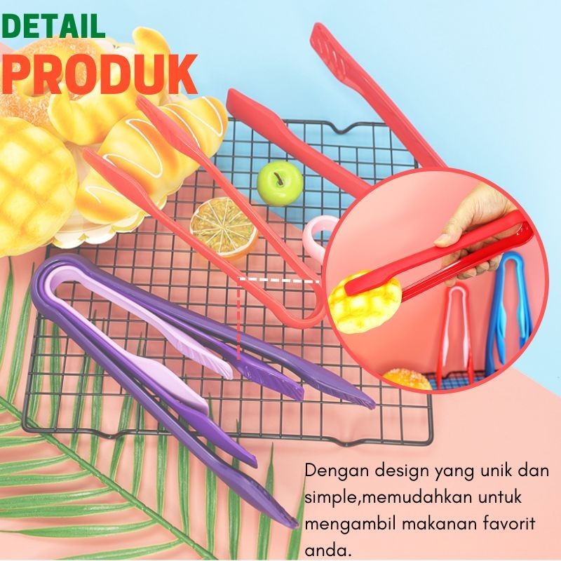 Jual Set 3 in 1 Penjepit Jepitan Capitan Capit Kue Roti Makanan Plastik ...