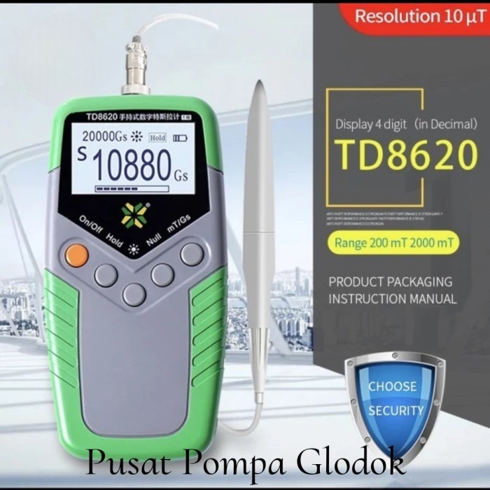 Jual Tesla Gauss Magnet Meter TD8620 Flux Tester TD-8620 Magnetic Field ...