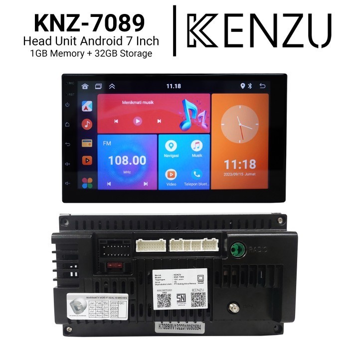 Jual Head Unit Double DIN Android KENZU 7/9/10 Inci Bluetooth Wifi ...