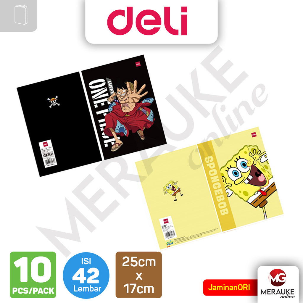 Jual Buku Tulis DELI Boxy 42 Lembar Karakter (1 Pack isi 10 Buku ...