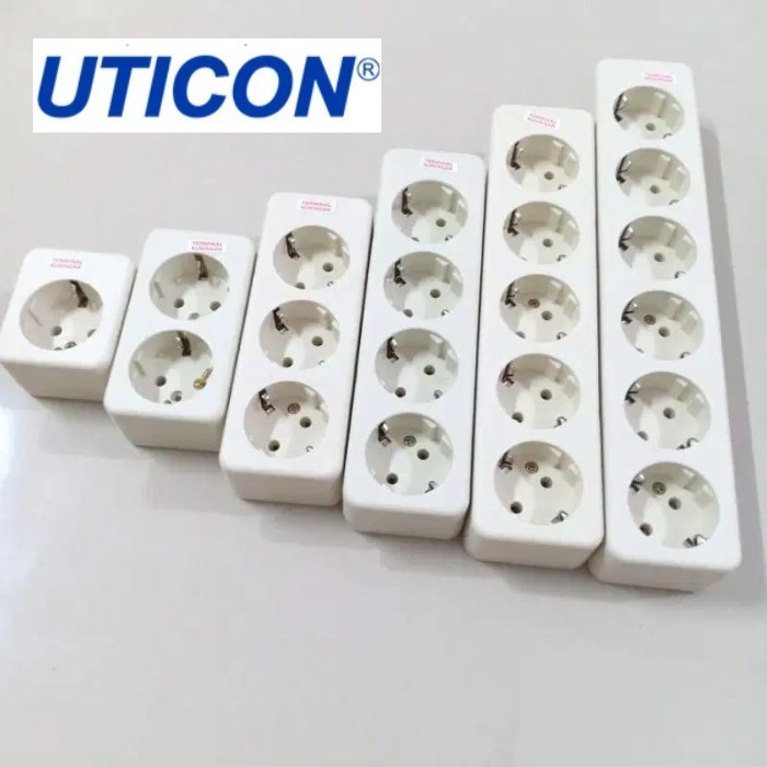 Jual UTICON Stop Kontak 1 2 3 4 5 6 Lubang Terminal Colokan Listrik | Shopee Indonesia