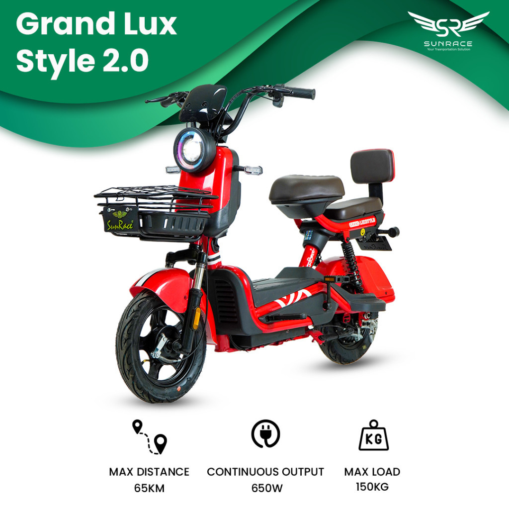 Jual SEPEDA LISTRIK SUNRACE TYPE GRAND LUX STYLE | Shopee Indonesia