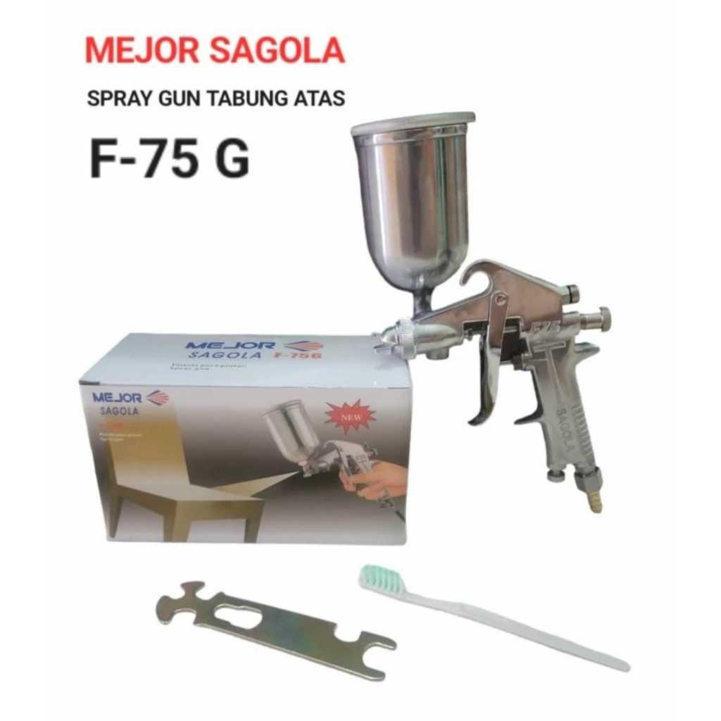 Jual MEJOR SAGOLA SPRAY GUN ANGIN TABUNG ATAS F75 / TABUNG SPRAY CAT ...