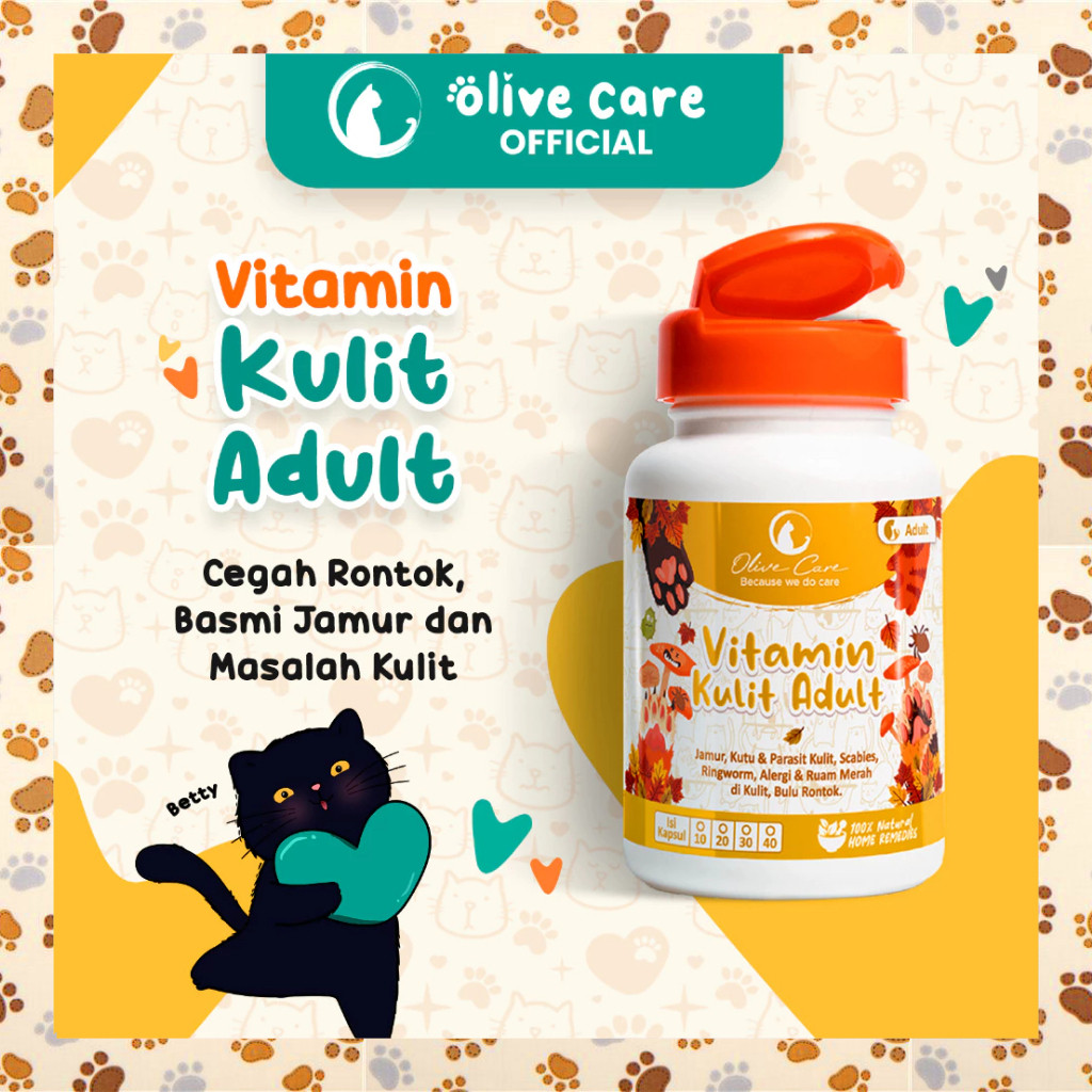 Jual B37CB2 Olive Care VITAMIN KULIT ADULT Kucing Bulu Rontok Jamur ...