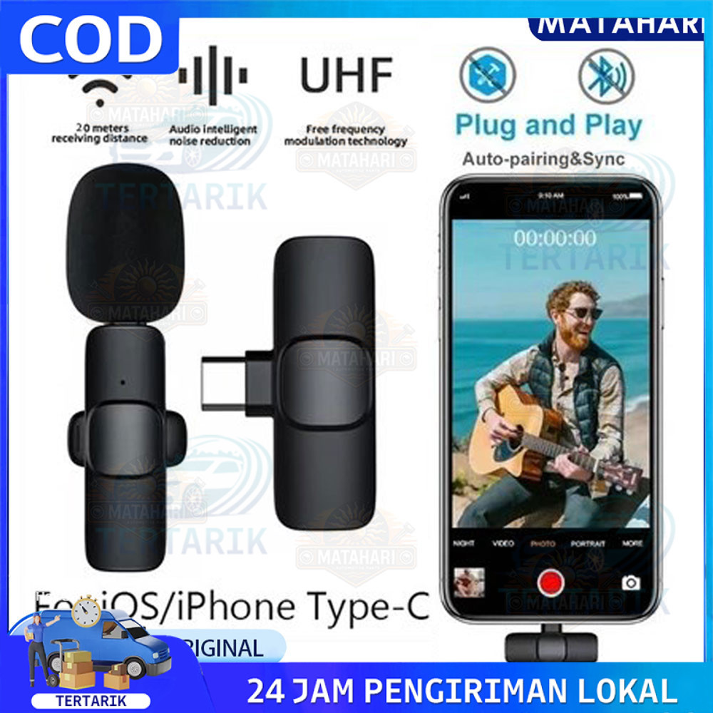 Jual K8 MICROPHONE MIC CLIP ON YOUTUBER WIRELESS USB / MIC YOUTUBER ...