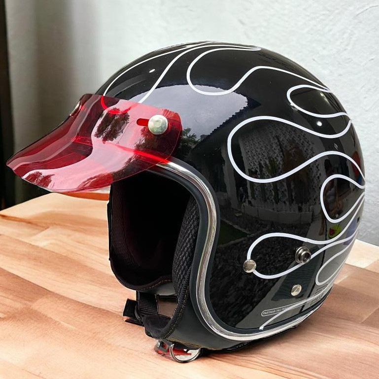 Jual Helm Bogo List Chrome - Motif Api | Shopee Indonesia