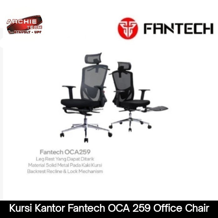 Jual Kursi Office Fantech OCA 259 Office Chair OCA259 Black | Shopee ...