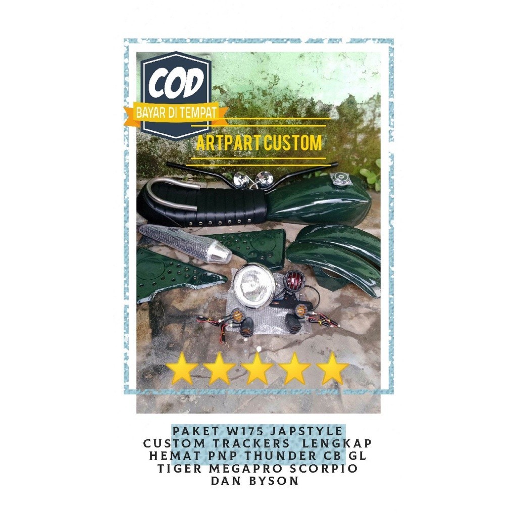 Jual [GM] Paket W175 Japstyle Custom Trackers Lengkap Hemat pnp Thunder ...