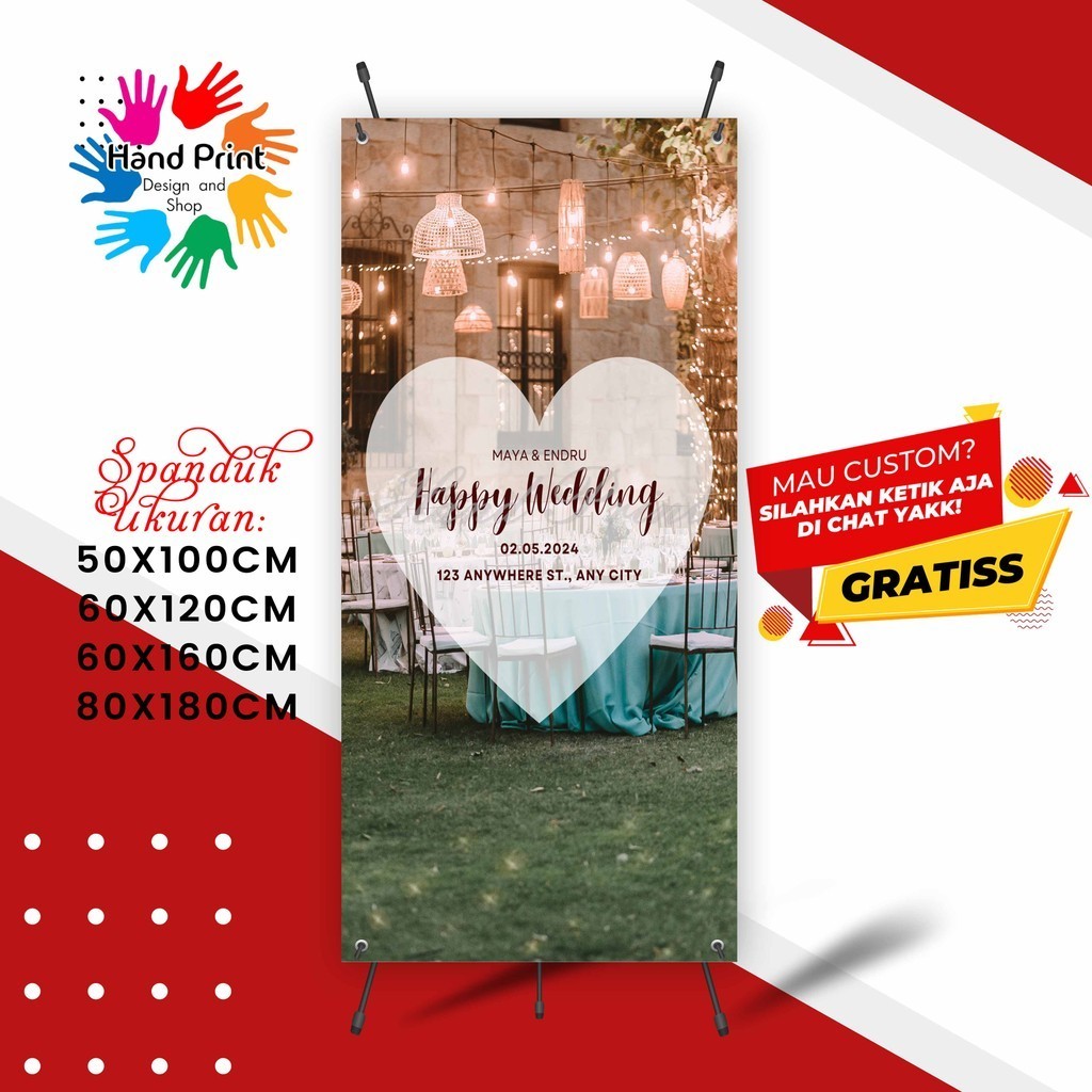Jual Cetak Spanduk Banner Wedding Selamat Datang Di Pernikahan kami L ...