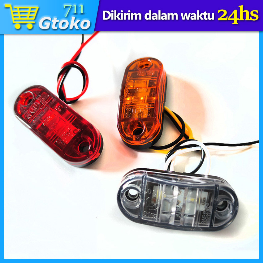 Jual 4Pcs/Set Lampu LED Bak Samping Sein Truk Trailer Mobil 12 Volt 24 Volt | Shopee Indonesia