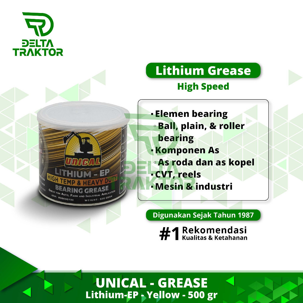 Jual Unical Lithium EP High Temperature Bearing Grease / Minyak Gemuk ...