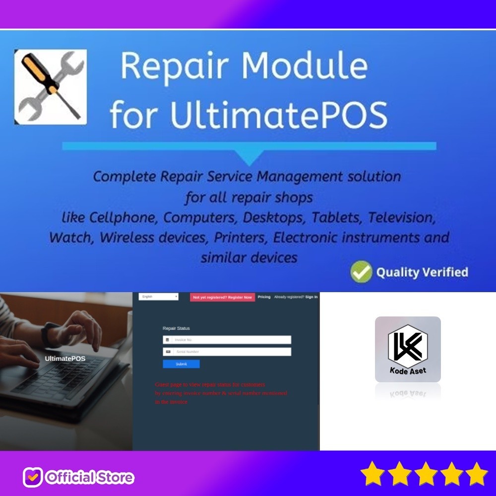 Jual SOURCE CODE APLIKASI ADVANCE REPAIR MODULE FOR ULTIMATEPOS (WITH SAAS COMPATIBLE) BY ...