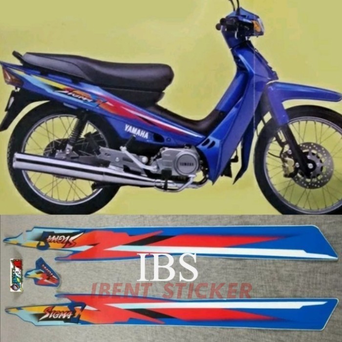 Jual STIKER STRIPING YAMAHA SIGMA E BIRU STIKER LIS STANDAR POLET ...