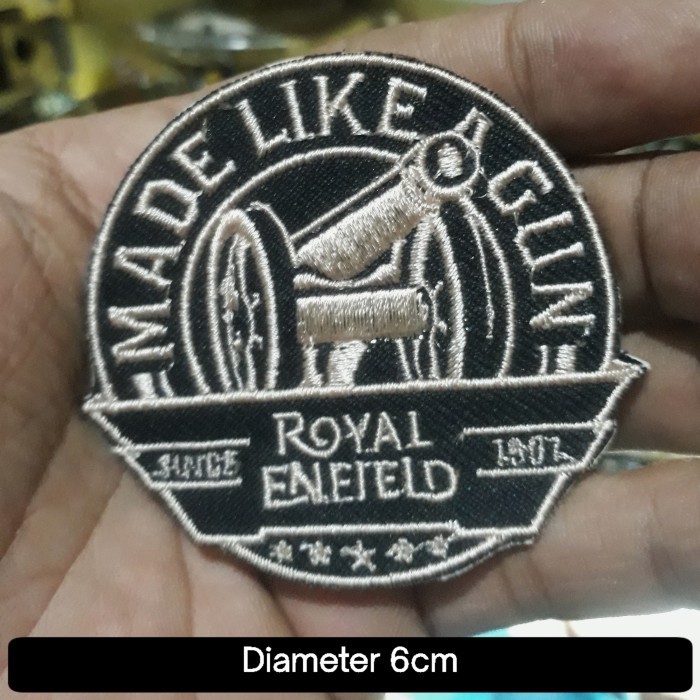 Jual BADGE BORDIR ROYAL ENFIELD/Patch ukuran Kecil/patch bordir/emblem ...