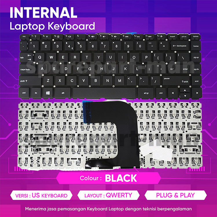 Jual Keyboard for Hp 14-an004AU HP 14-an002ax Series 14 Inch ori ...